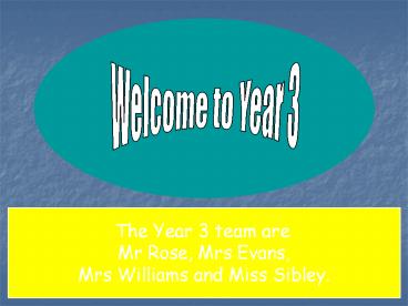 The Year 3 team are presentation | free to view