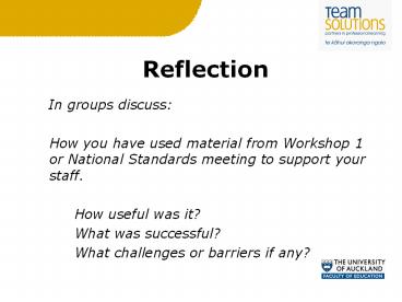 Reflection presentation | free to view