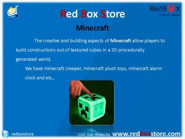 PPT – Minecraft Red Box Store PowerPoint presentation | free to ...