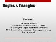 PPT – All About Angles! PowerPoint presentation | free to download - id ...