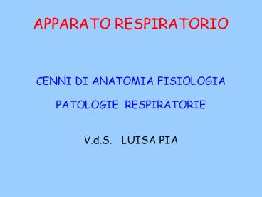 APPARATO RESPIRATORIO presentation | free to download