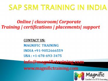 PPT – sap srm online training PowerPoint presentation | free to ...