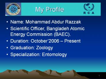 My Profile presentation | free to download
