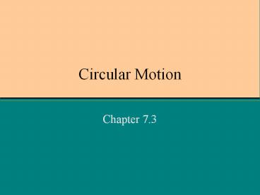 Circular Motion presentation | free to download