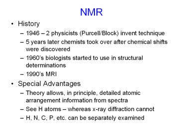 PPT – NMR PowerPoint presentation | free to download - id: 757fef-MjE3O