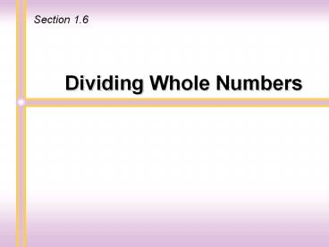 Dividing Whole Numbers presentation | free to download