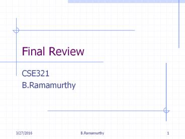 PPT – Final Review PowerPoint presentation | free to download - id ...