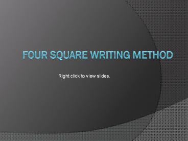 Four Square Writing Method presentation | free to download