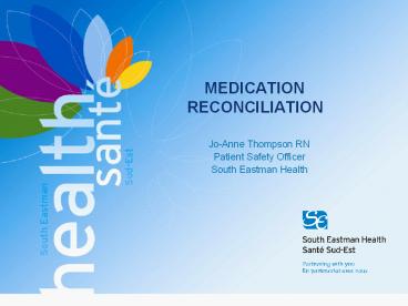 MEDICATION RECONCILIATION presentation | free to download