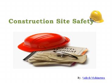 Construction site safety presentation | free to download