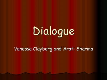 Dialogue presentation | free to view
