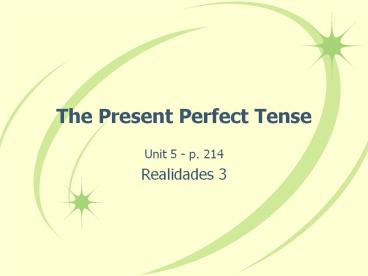 The Present Perfect Tense presentation | free to download