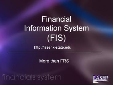 PPT – Financial Information System (FIS) PowerPoint presentation | free ...