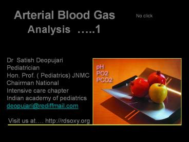 Arterial Blood Gas Analysis presentation | free to download