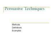 PPT – PERSUASIVE TECHNIQUES PowerPoint presentation | free to view - id ...