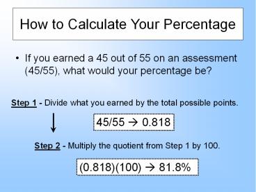 How to Calculate Your Percentage presentation | free to download