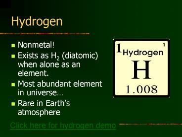 Hydrogen presentation | free to view
