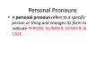 PPT – Personal Pronouns PowerPoint presentation | free to download - id ...