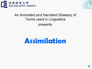 Assimilation presentation | free to view