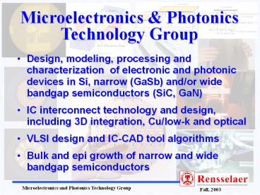 PPT – Microelectronics PowerPoint presentation | free to download - id ...