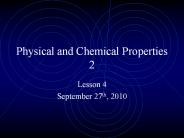 PPT – Physical and Chemical Properties PowerPoint presentation | free ...