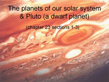 PPT – The planets of our solar system PowerPoint presentation | free to ...