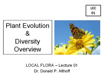 Plant Evolution presentation | free to view