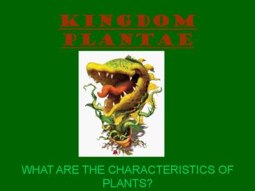PPT – KINGDOM PLANTAE PowerPoint presentation | free to view - id ...
