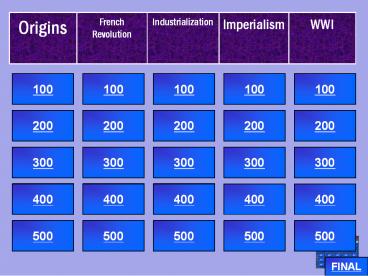 PPT – AP Euro Jeopardy PowerPoint presentation | free to download - id ...