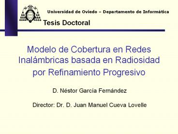 PPT – Modelo de Cobertura en Redes Inal PowerPoint presentation | free ...