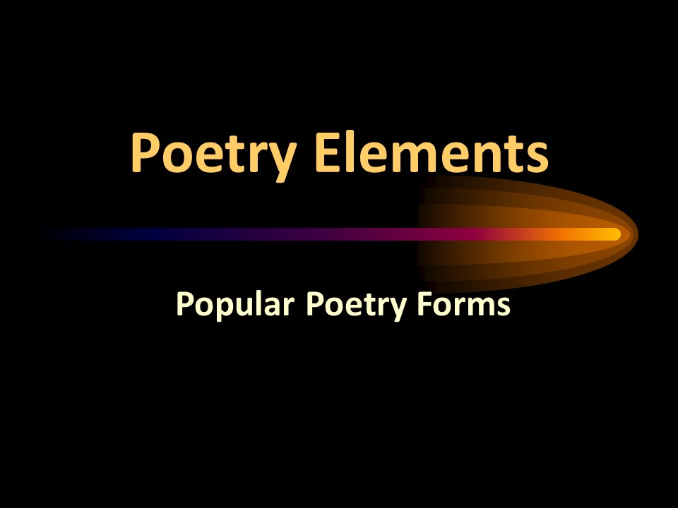 Poetry Elements presentation | free to download