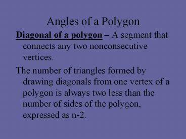 Angles of a Polygon presentation | free to view