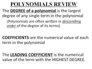 PPT – Polynomials PowerPoint presentation | free to download - id ...