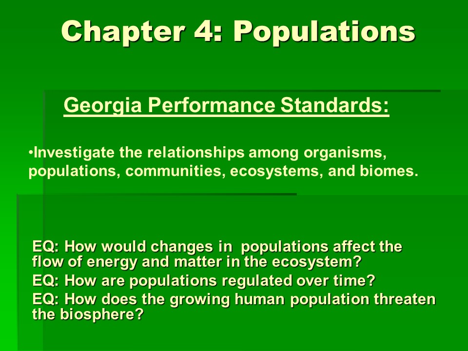 PPT – Chapter 4: Populations PowerPoint presentation | free to view ...