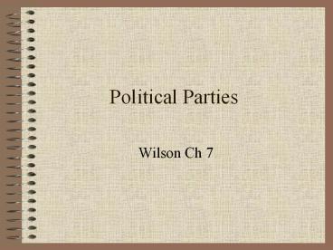 PPT – Political Parties PowerPoint presentation | free to download - id ...