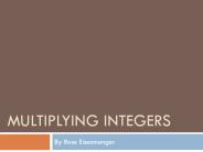 PPT – MULTIPLICATION OF INTEGERS PowerPoint presentation | free to view ...