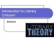 PPT – Literary Theory PowerPoint presentation | free to view - id ...