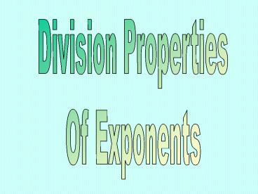 Division Properties presentation | free to download