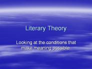 PPT – Literary Theory PowerPoint presentation | free to view - id ...