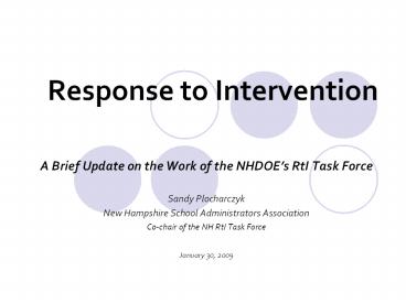 PPT – Response to Intervention PowerPoint presentation | free to view ...