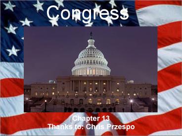 PPT – Congress PowerPoint presentation | free to download - id: 771054 ...