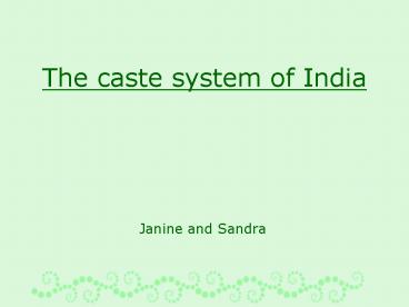 The caste system of India presentation | free to download
