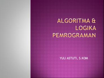 ALGORITMA presentation | free to download