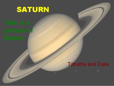 PPT – SATURN PowerPoint presentation | free to download - id: 773321-OGUwY
