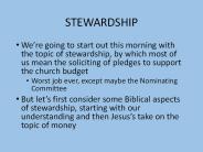 PPT – STEWARDSHIP PowerPoint presentation | free to view - id: 3ce43-Zjk5N