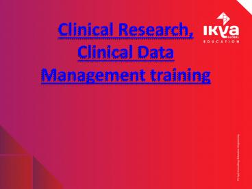 Clinical Data Management Training and Clinical Research Training ...