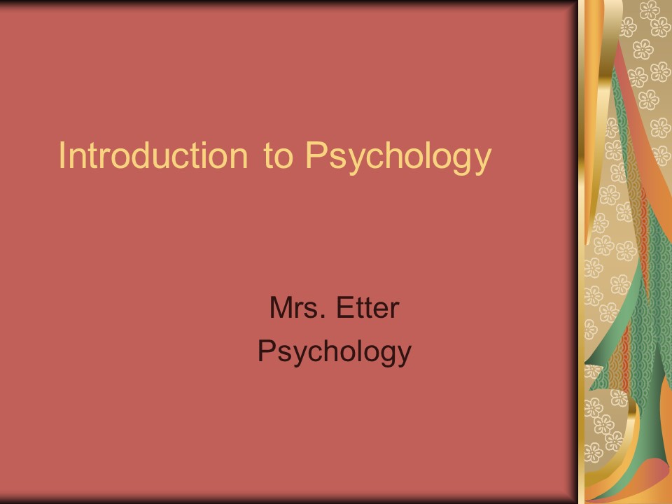 PPT – Introduction to Psychology PowerPoint presentation | free to view ...