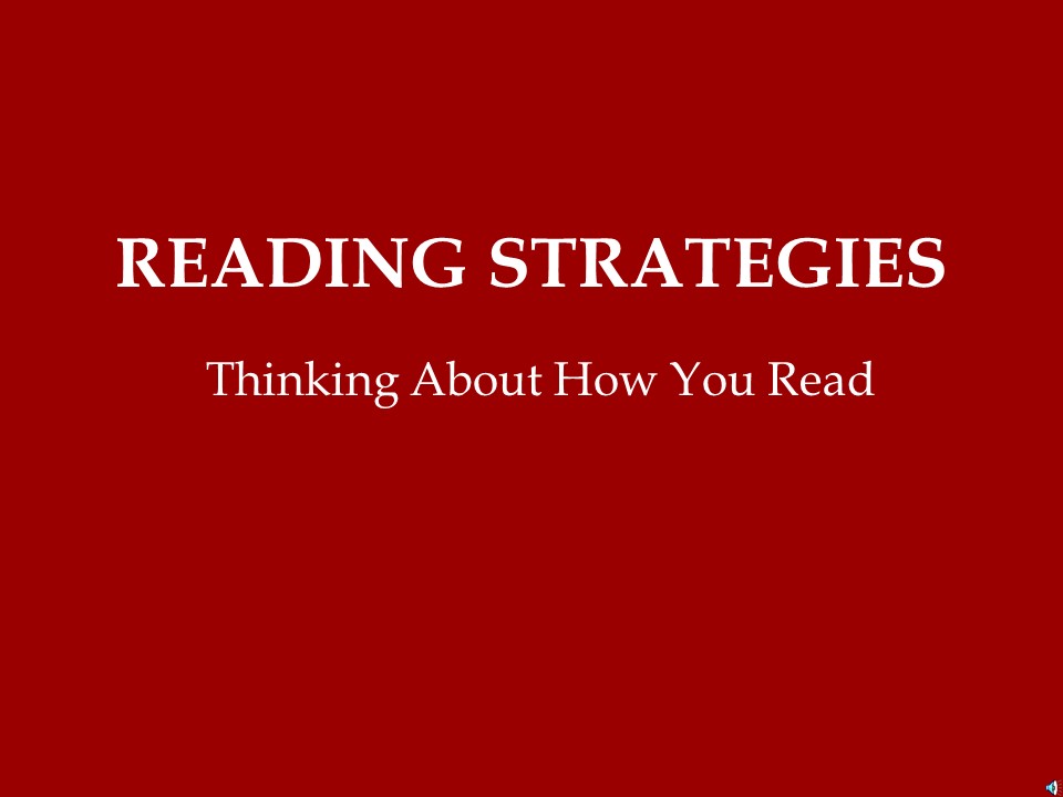 READING STRATEGIES presentation | free to view