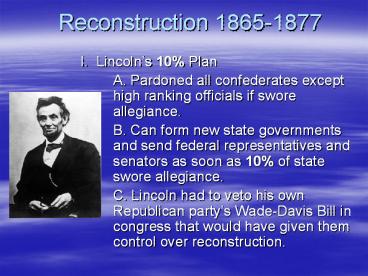 Reconstruction 1865-1877 presentation | free to view
