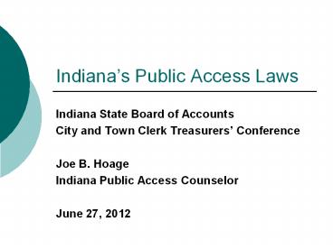 Indiana presentation | free to view